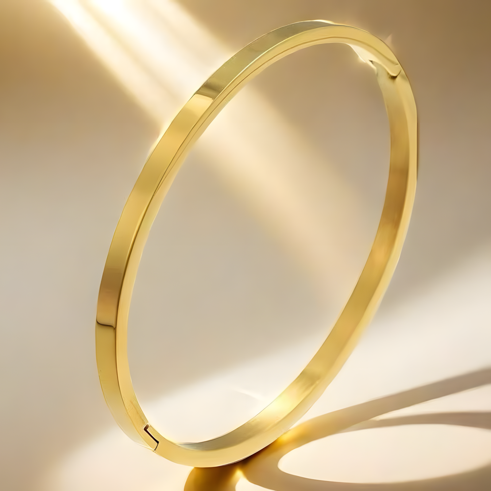 Signature Shine Gold Bangle Bracelet – Crystalane
